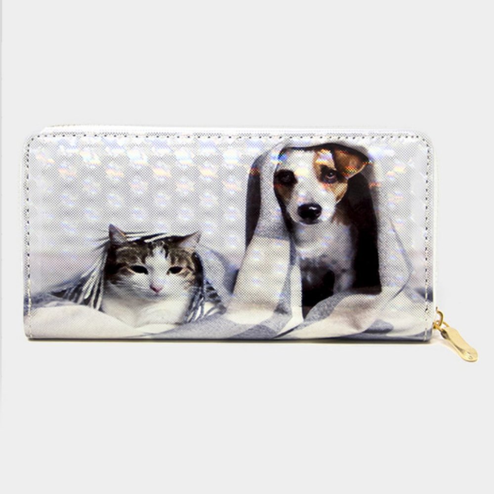Cat And Dog 3d Hologram Wallet - Gem